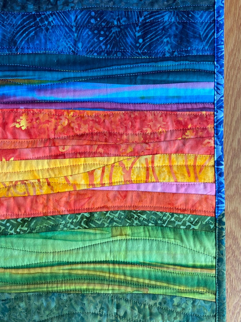 Small Art Quilt, Abstract Landscape, Original Design - Etsy