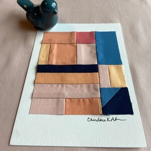 Fiber Art Frameable Quilt, 5 X 7, Solid Fabrics - Etsy