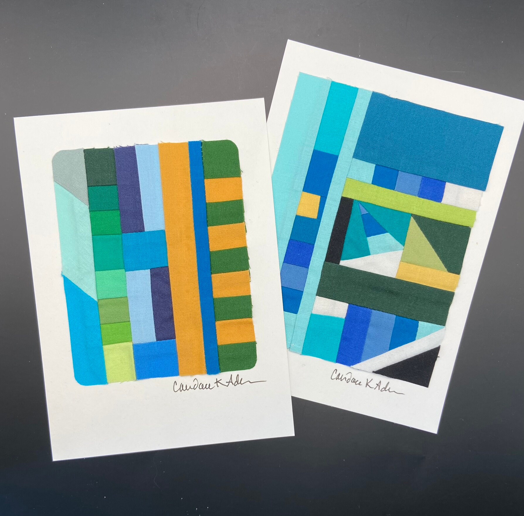 Mini Abstract Art Quilt, 5 X 7 Inches, Frameable - Etsy