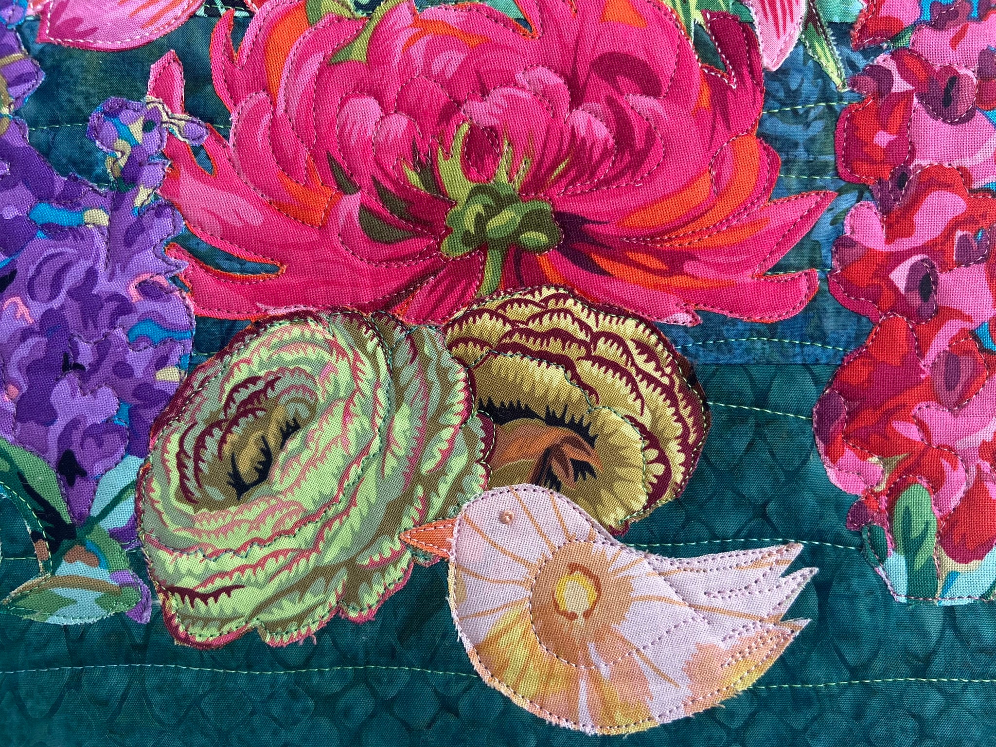 Kaffe Fassett Art Quilt, Bird, Original Design - Etsy
