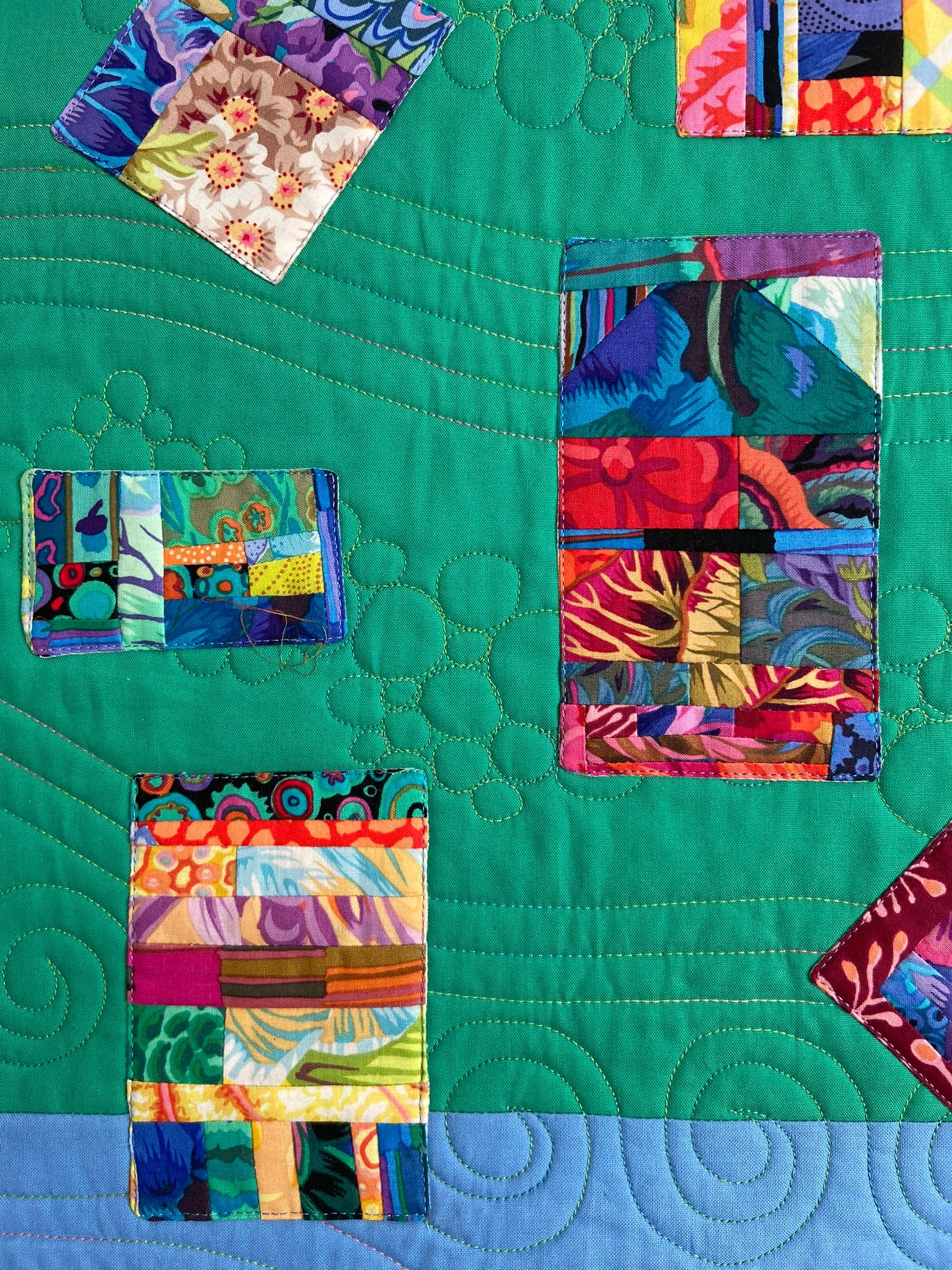 Fiber Art Wall Quilt Kaffe Fassett Fabrics OOAK Gift - Etsy