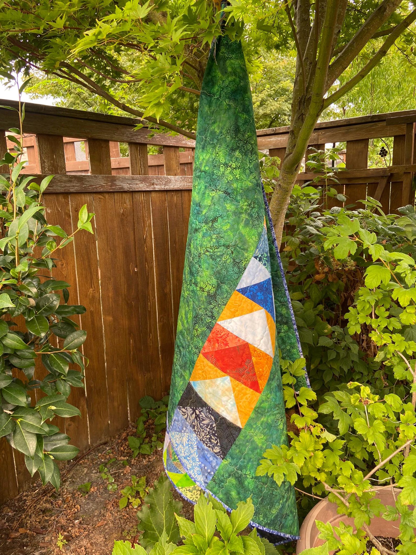 Multicolored Batik Lap Quilt, Flying Geese Block - Etsy