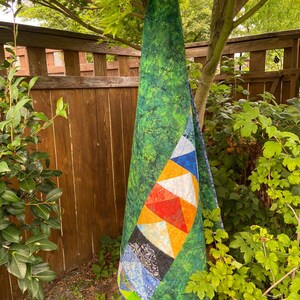 Multicolored Batik Lap Quilt, Flying Geese Block - Etsy
