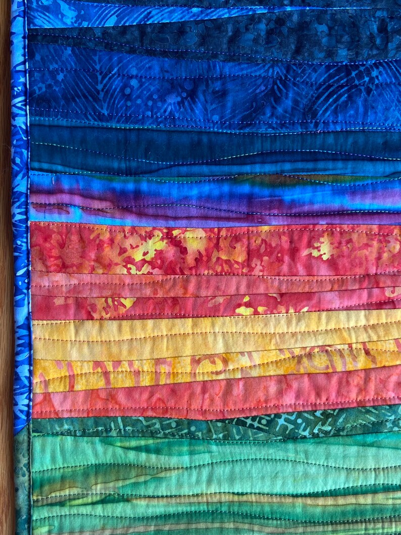 Small Art Quilt Abstract Landscape Original Design - Etsy