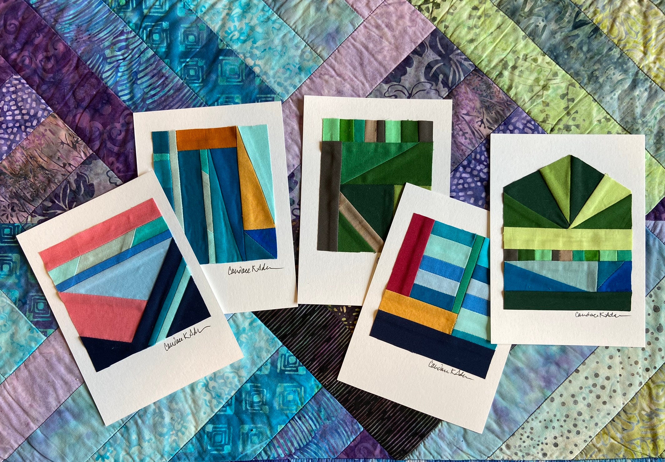 Abstract Mini Art Quilt, 5 X 7 Inches, Frameable - Etsy