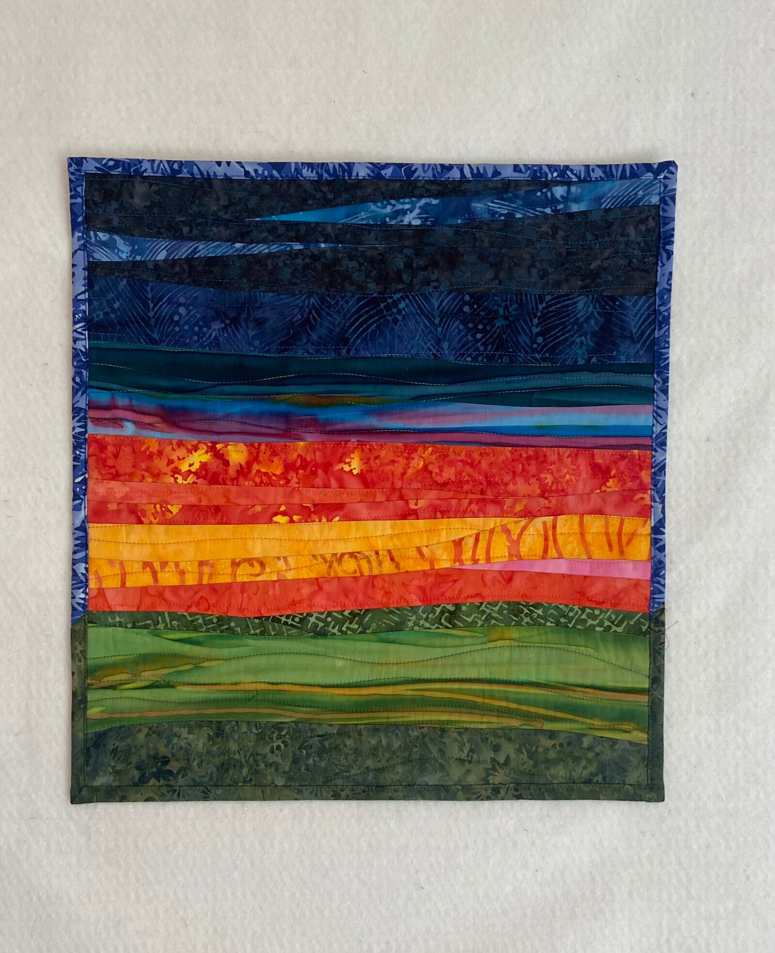 Small Art Quilt, Abstract Landscape, Original Design - Etsy