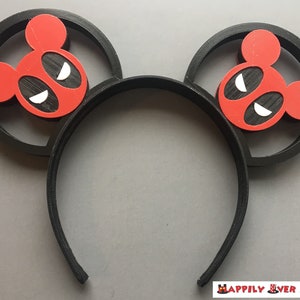 Deadpool 3D Printed Mickey Mouse Ears Illusionears Headband - Etsy