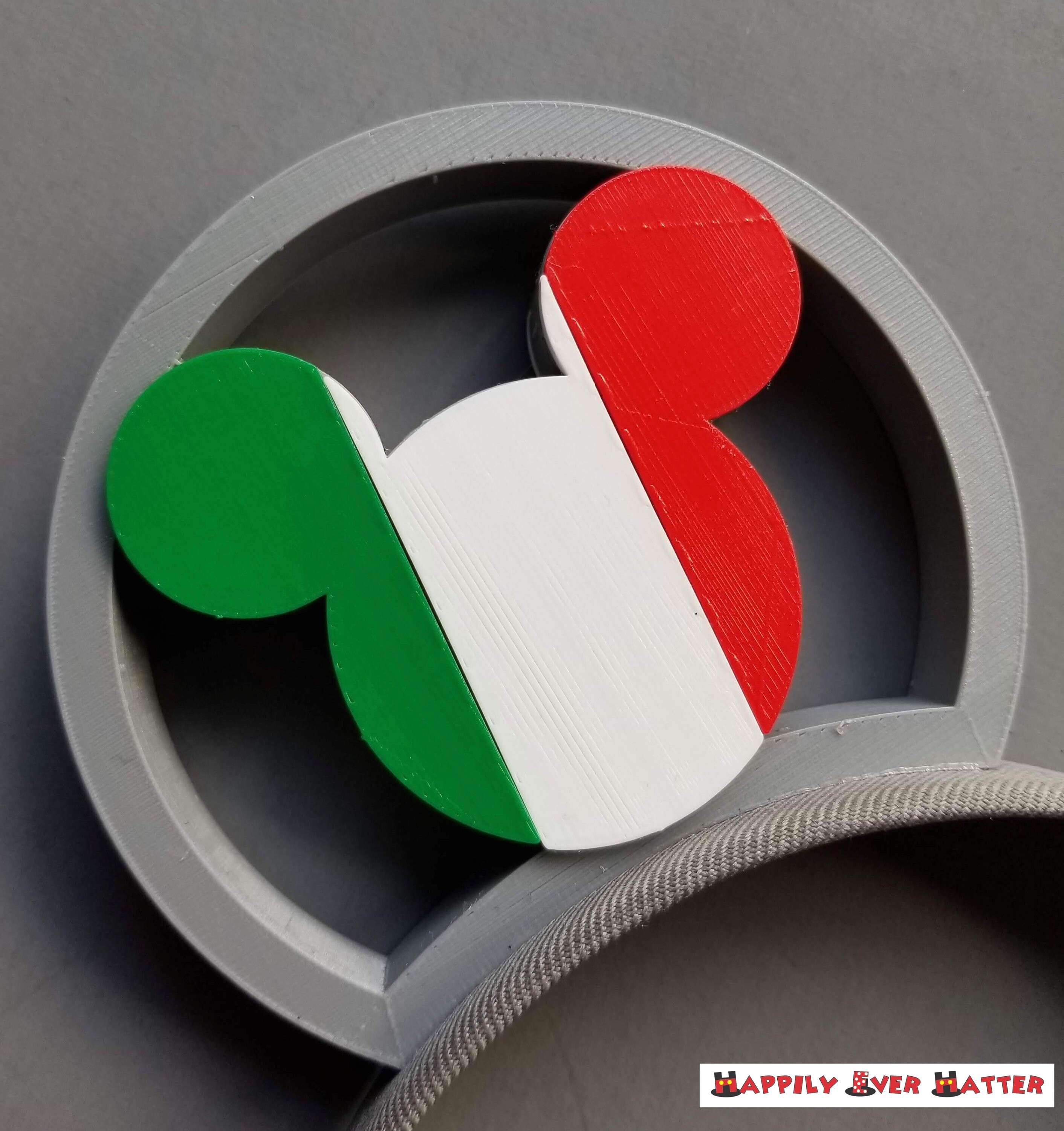 Italy Mickey and Minnie Flag World Showcase Epcot Spaceship | Etsy