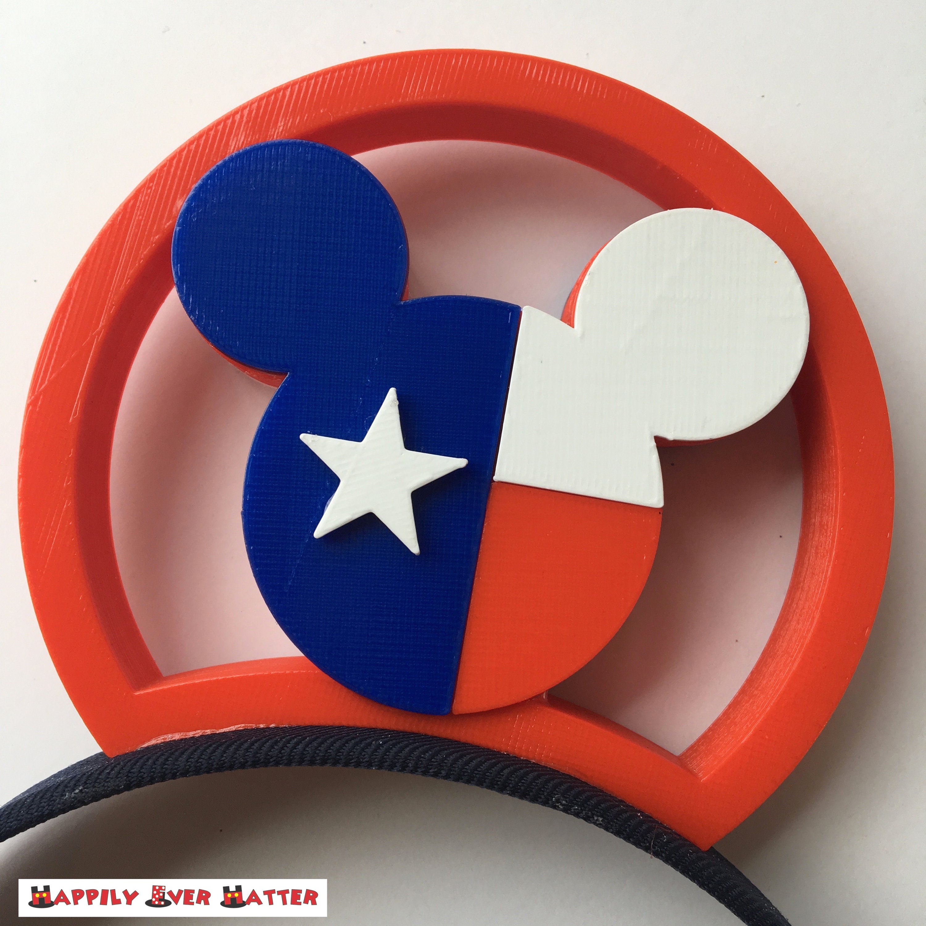 Mickey Texas State Flag 3D Printed Mouse Ears IllusionEars | Etsy