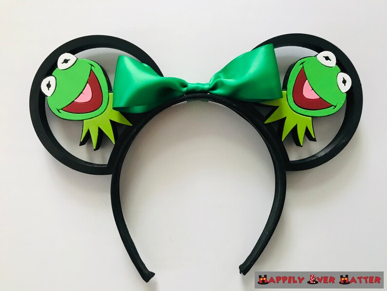 Kermit the Frog Muppets 3D Printed Mickey Mouse Ears Illusionears ...