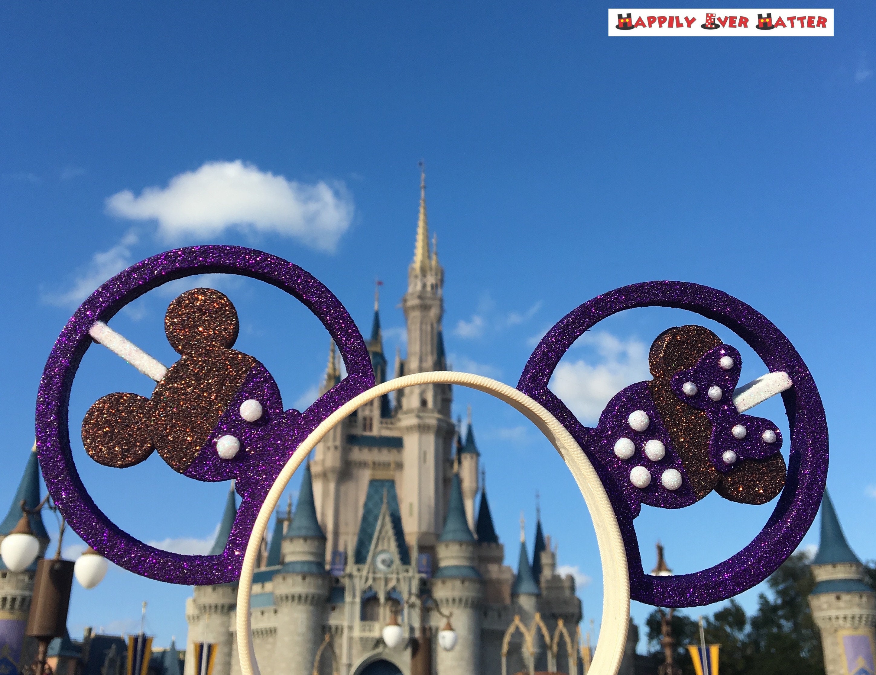 Purple Potion Mickey and Minnie Glitter Candy Apple 3D Printed | Etsy