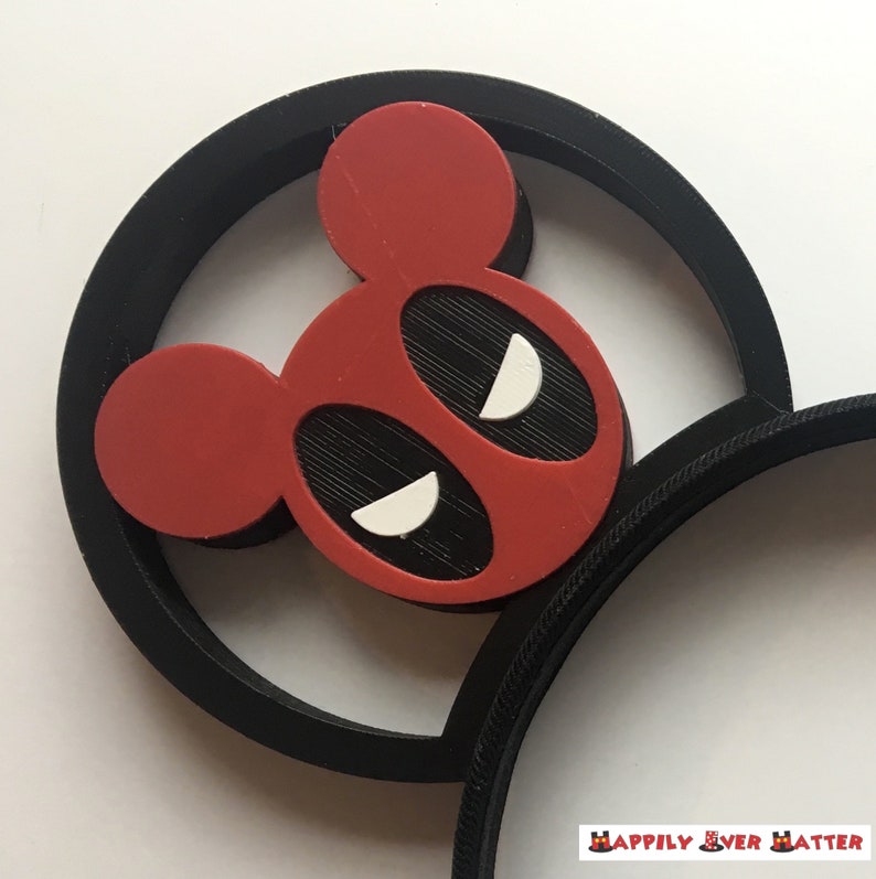 Deadpool 3D Printed Mickey Mouse Ears Illusionears Headband - Etsy