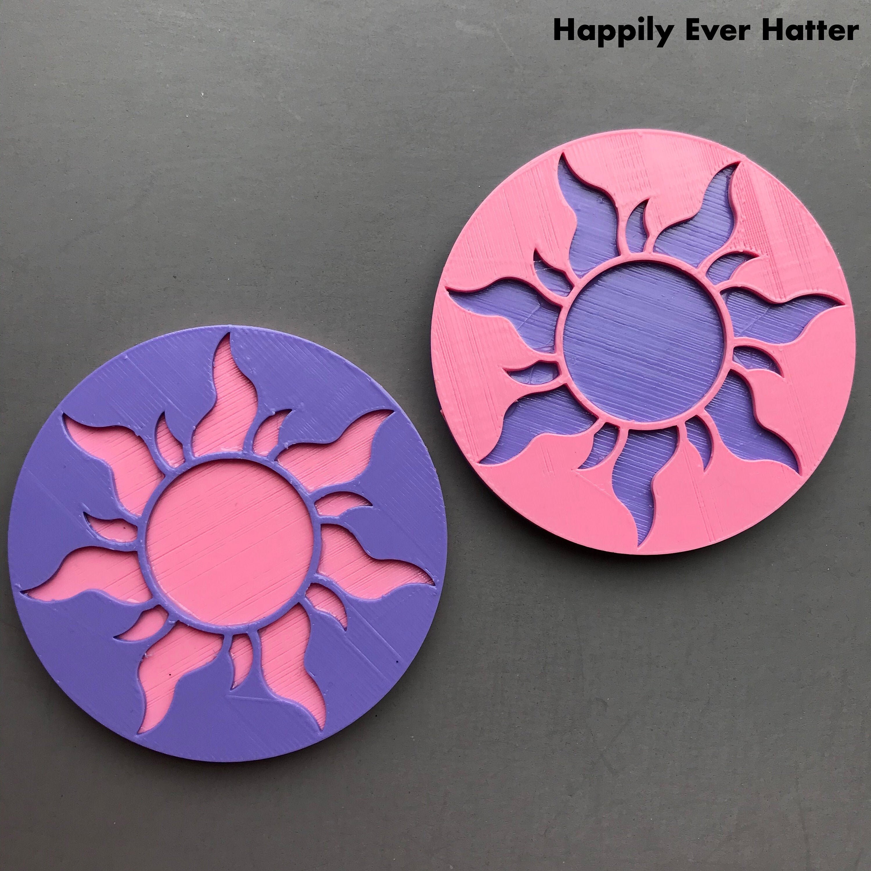 Rapunzel Tangled Sun Circle Lavender and Pink Medallion - Etsy UK