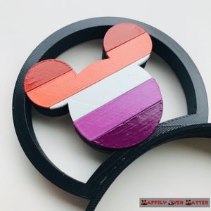 Lesbian Pride Flag Mickey 3D Printed LGBTQIA+ Mickey Mouse Ears ...