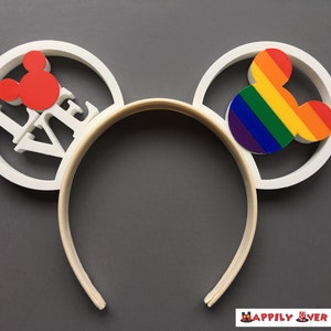 Rainbow Mickey Love 3D Printed Gay Pride LGBTQ Mickey Mouse Ears ...