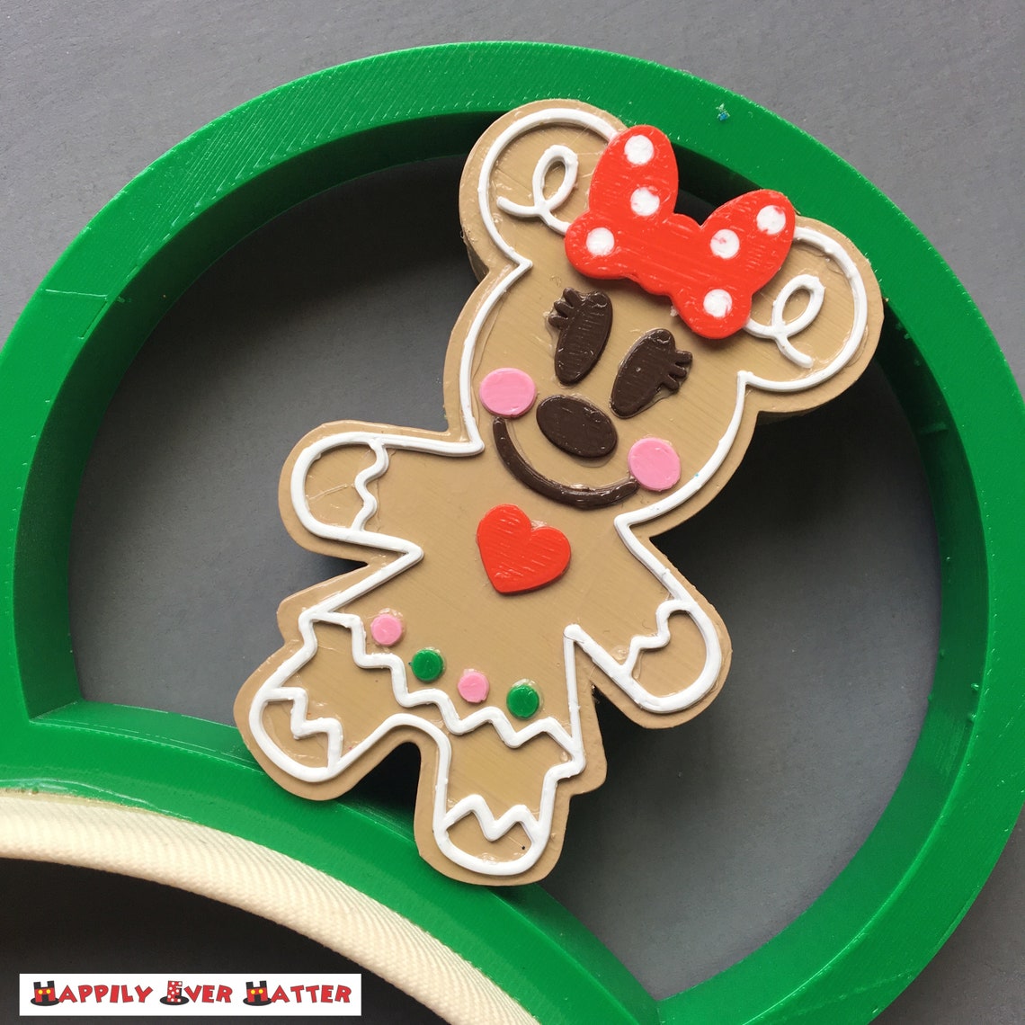 Gingerbread Cookie Mickey and Minnie Christmas Holiday 3D Printed Mouse ...