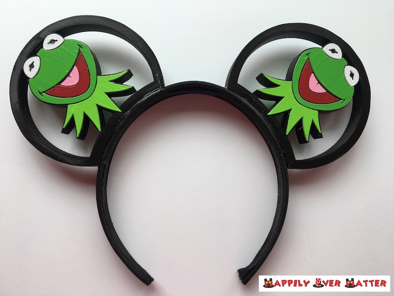 Kermit the Frog Muppets 3D Printed Mickey Mouse Ears Illusionears ...