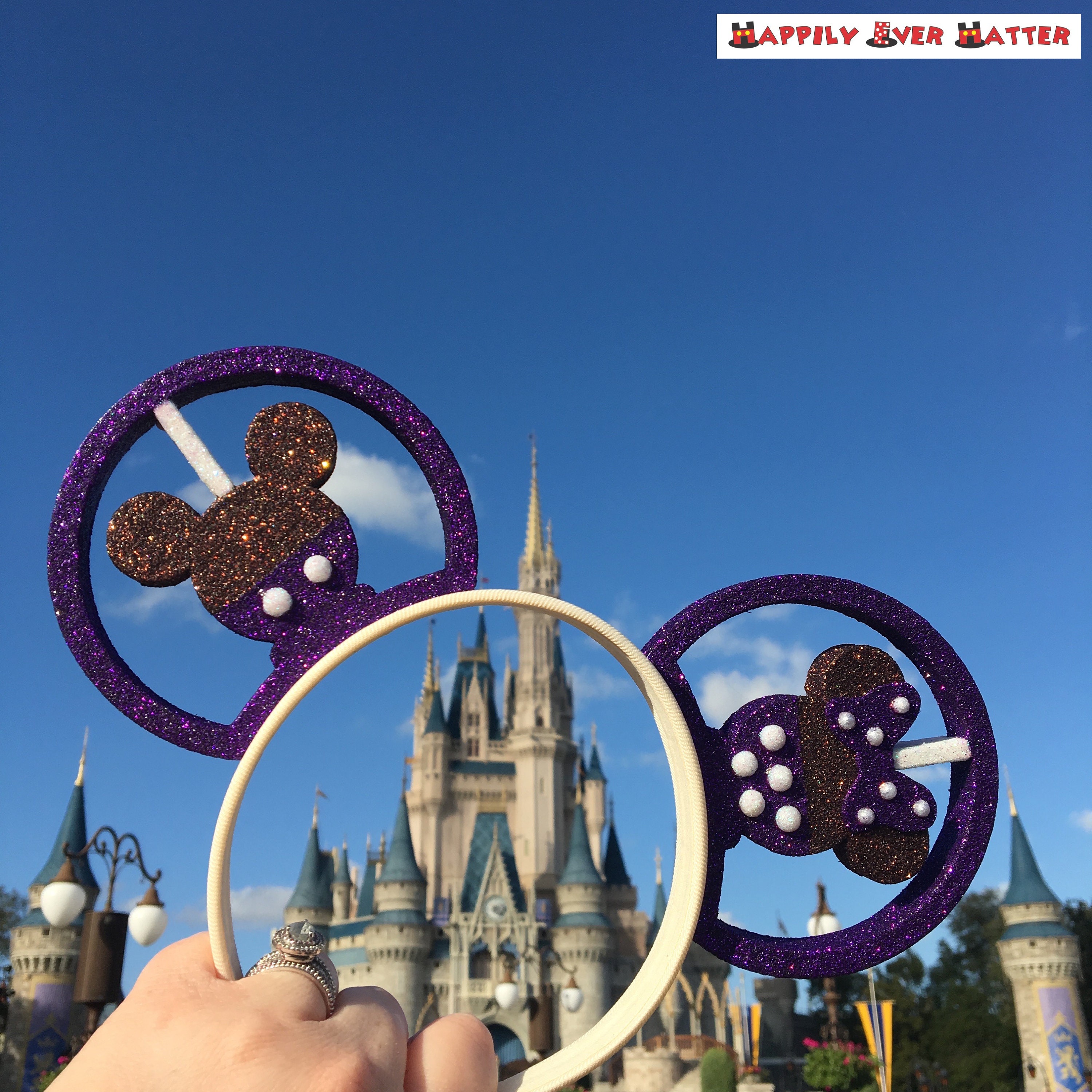 Purple Potion Mickey and Minnie Glitter Candy Apple 3D Printed | Etsy