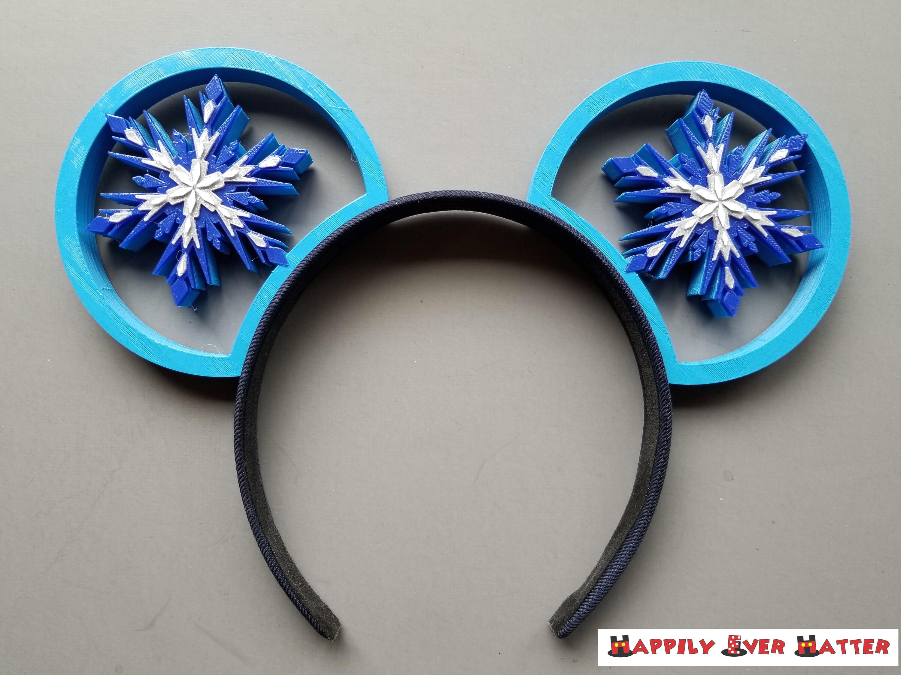 Elsa Frozen Snowflake Ice Queen 3D Printed Mickey Mouse Ears | Etsy