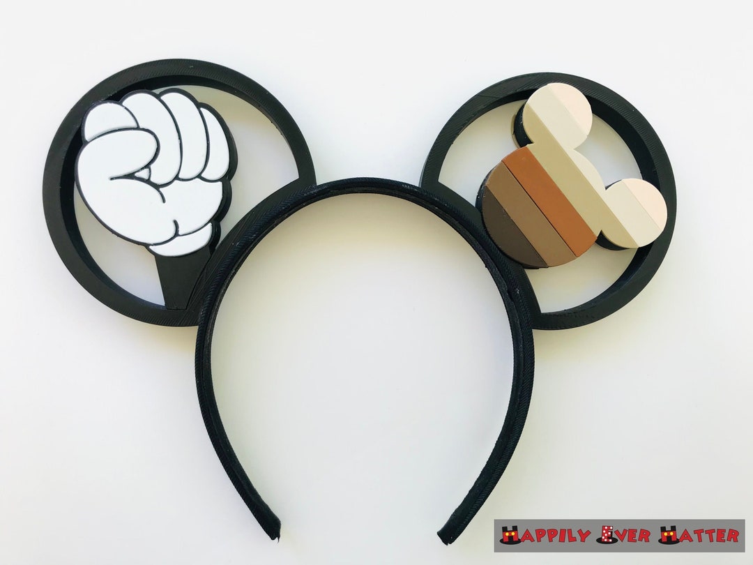 Black Lives Matter Mickey Glove Fist and Skin Tone BLM 3D Printed Mouse ...