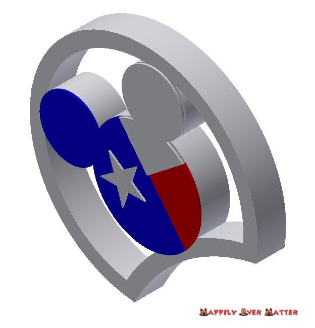 Mickey Texas State Flag 3D Printed Mouse Ears IllusionEars | Etsy