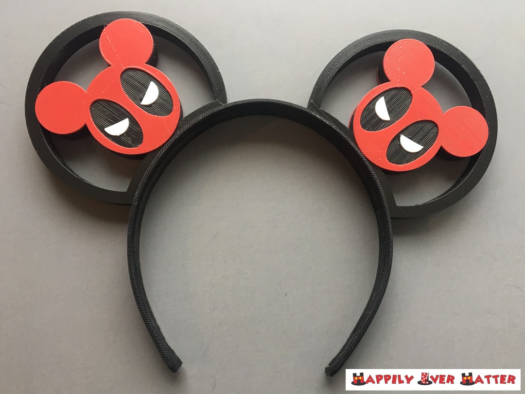 Deadpool 3D Printed Mickey Mouse Ears Illusionears Headband - Etsy
