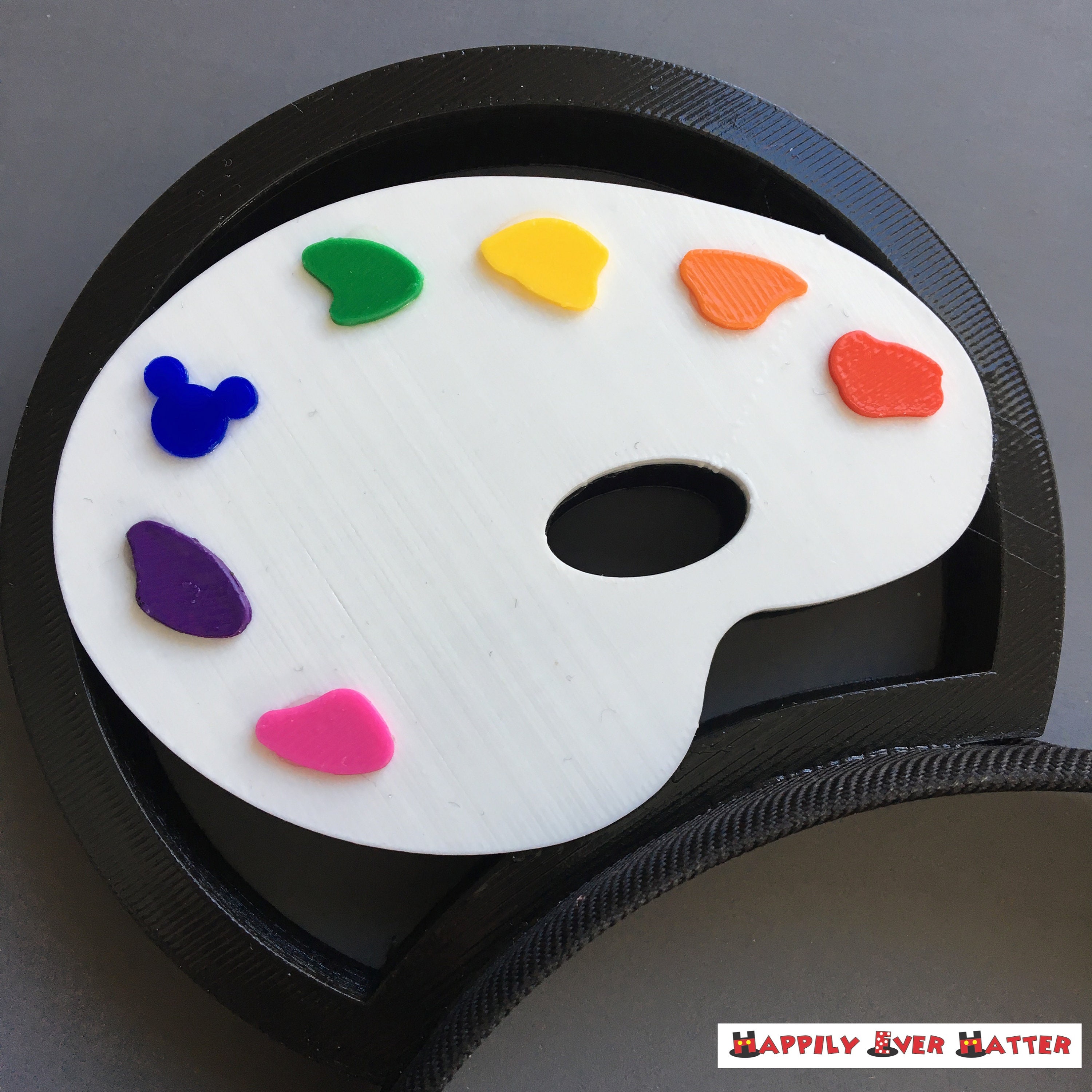 Epcot Festival of the Arts Mickey Paint Palette 3D Printed Mouse Ears ...