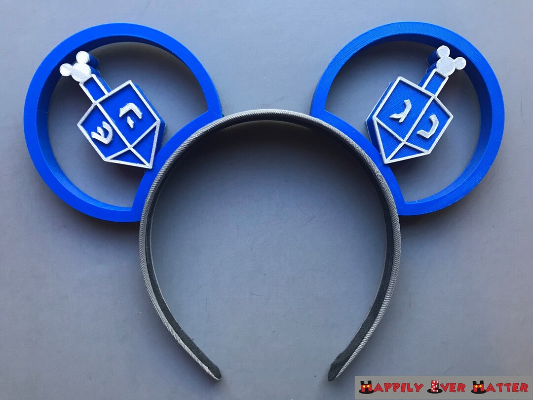 Mickey Hanukkah Dreidel Jewish Festival of Lights 3D Printed Mouse Ears ...
