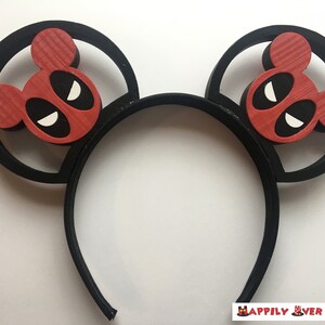 Deadpool 3D Printed Mickey Mouse Ears Illusionears Headband - Etsy