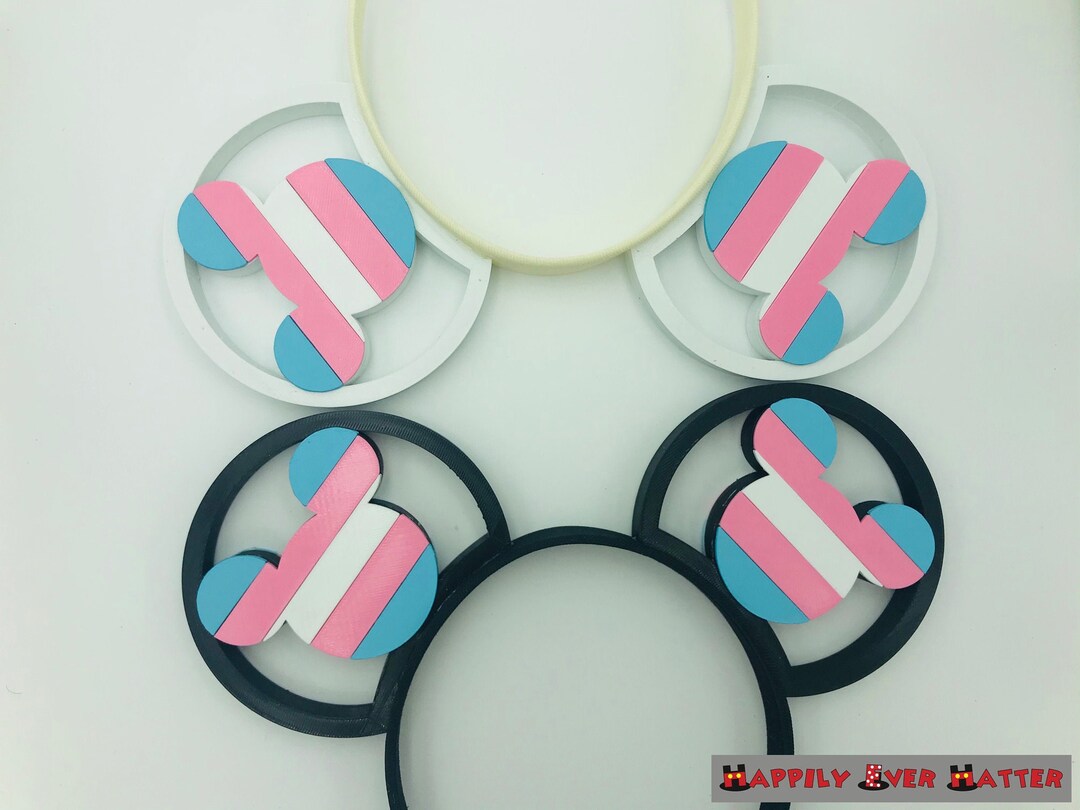 Transgender Pride Flag Mickey 3D Printed LGBTQIA+ Mickey Mouse Ears ...