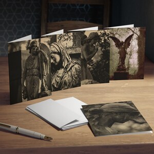 Gothic Cemetery Statue Multi Design Greeting Cards, Goth, Alt, Horror ...