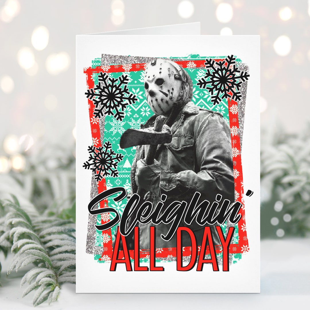 Horror Christmas Cards Jason Voorhees Holiday Cards Set of - Etsy