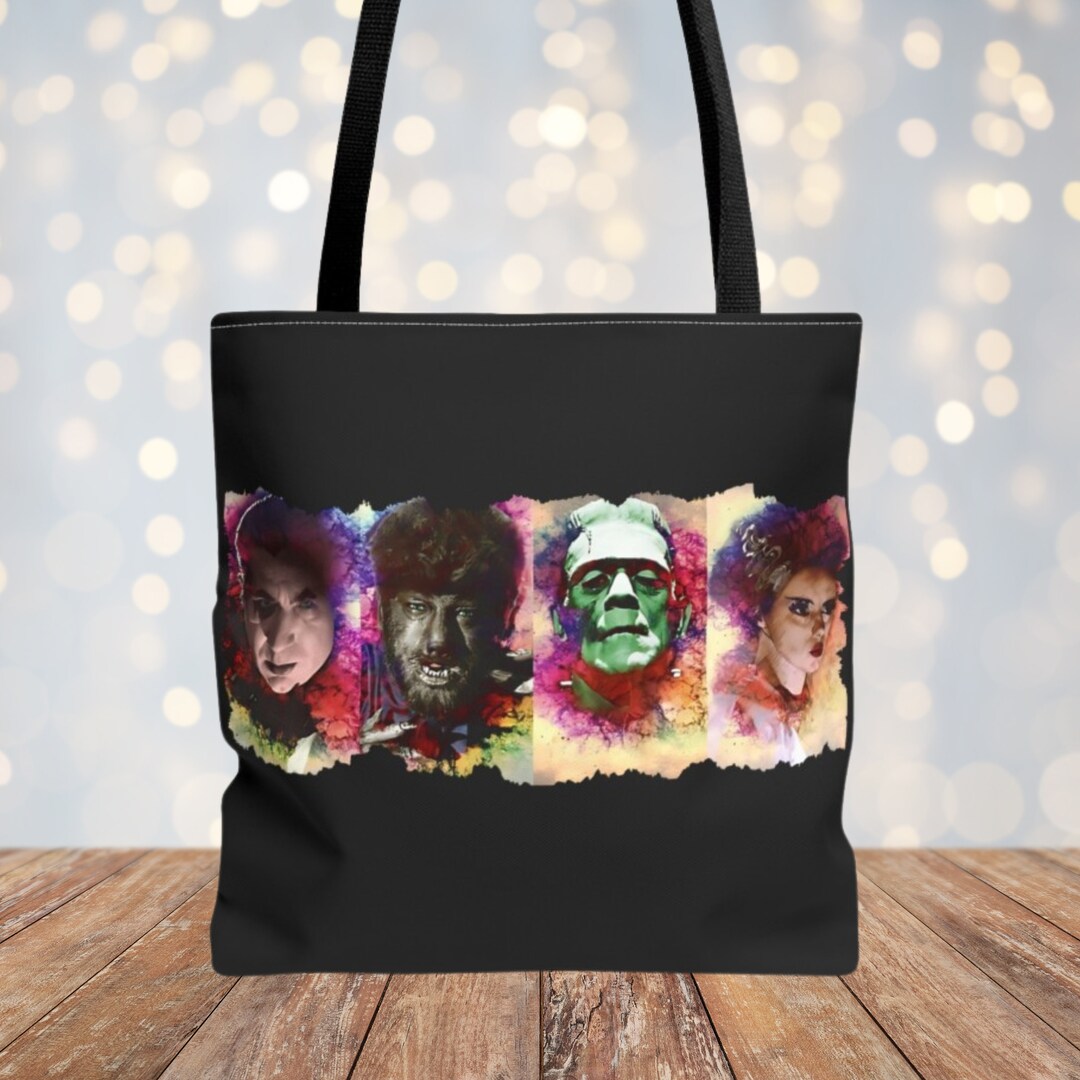 Horror Classic Monsters Tote Bag, Goth, Gothic Style, Alt, Aesthetic ...