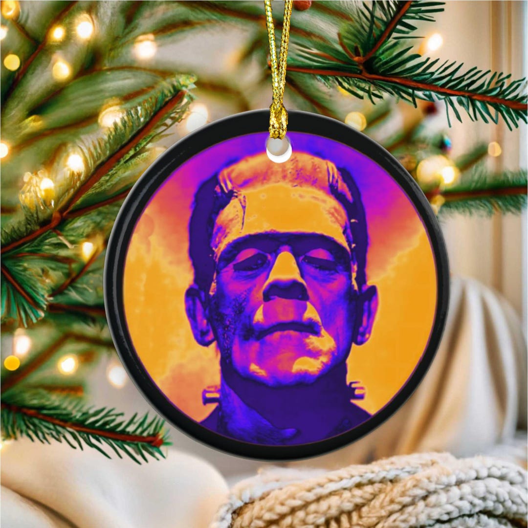 Frankenstein Monster Ornament, Horror Lover, Halloween Tree, Christmas ...