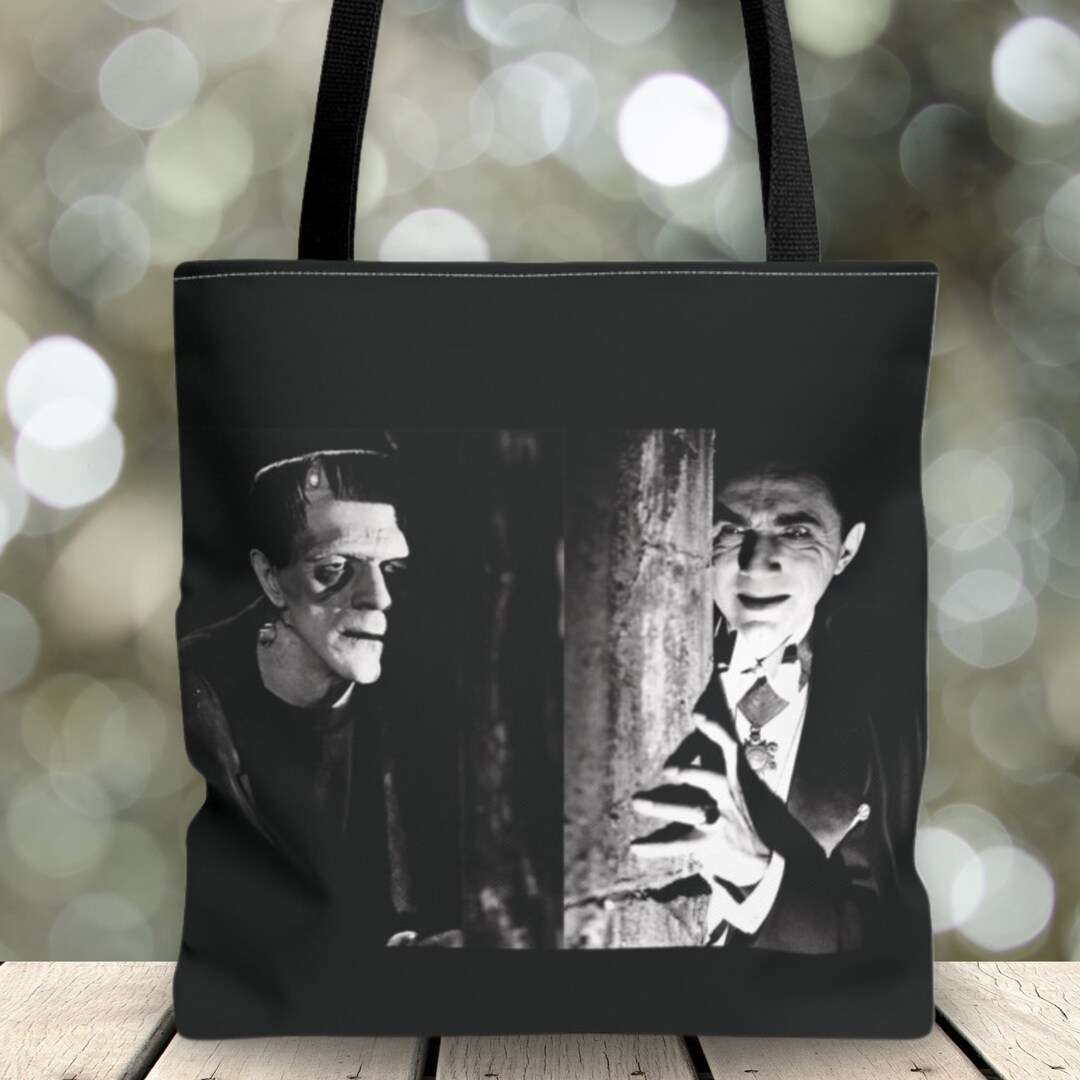 Frankenstein and Dracula Tote Bag, Classic Monsters, Horror Lover, Goth ...