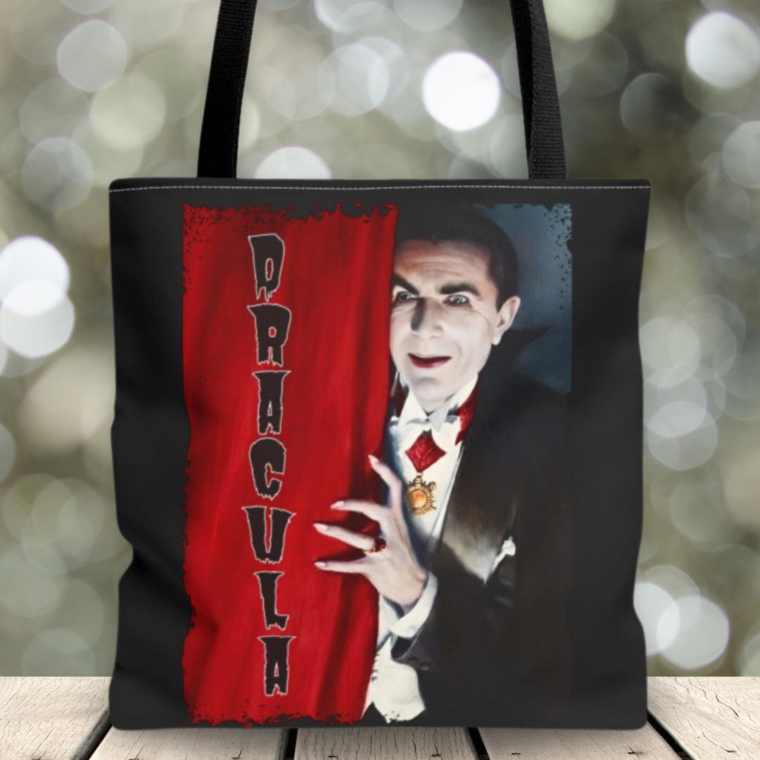 Classic Monster Dracula Tote Bag, Vampire Lover, Gothic, Goth, Alt ...