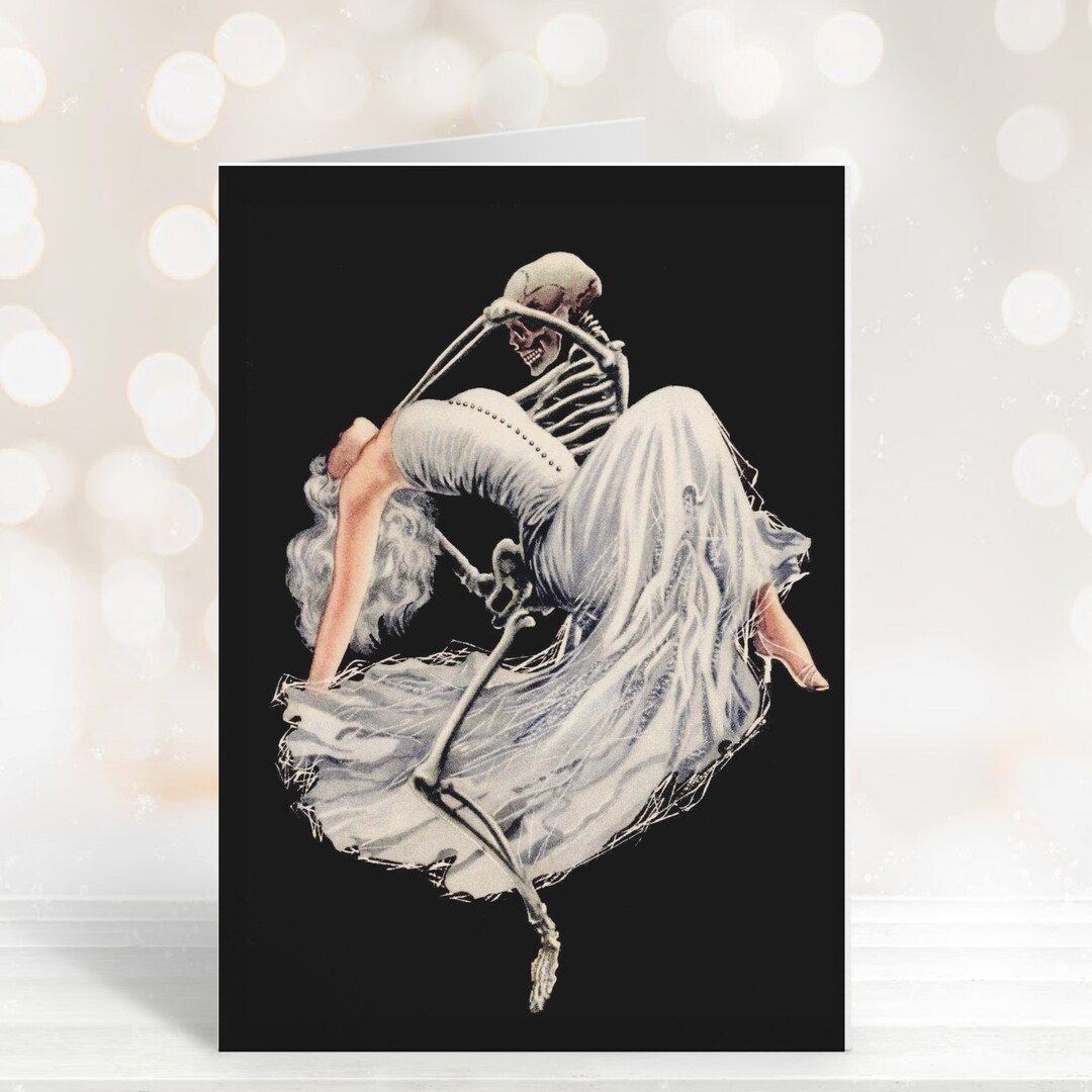 Gothic Romance Skeleton Greeting Cards, Blank Cards, Boxset Cards, Goth ...