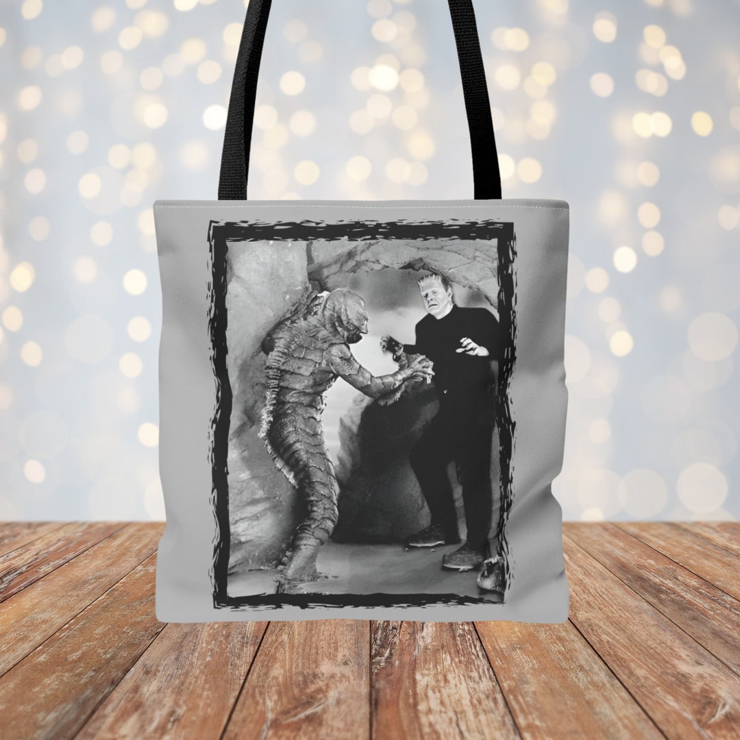 Frankenstein and the Creature Tote Bag, Classic Monsters, Vintage ...