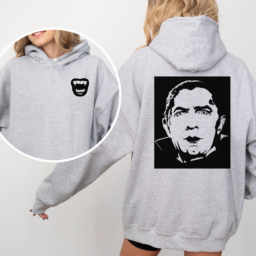 Classic Iconic Dracula Hoodie, Vampire Hoodie, Classic Monsters, Goth ...