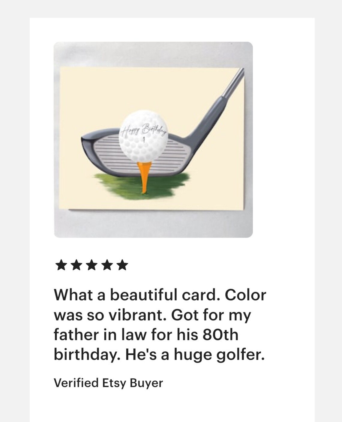 Golf Birthday Card, Tee Shot Art, Card for Golfer - Etsy