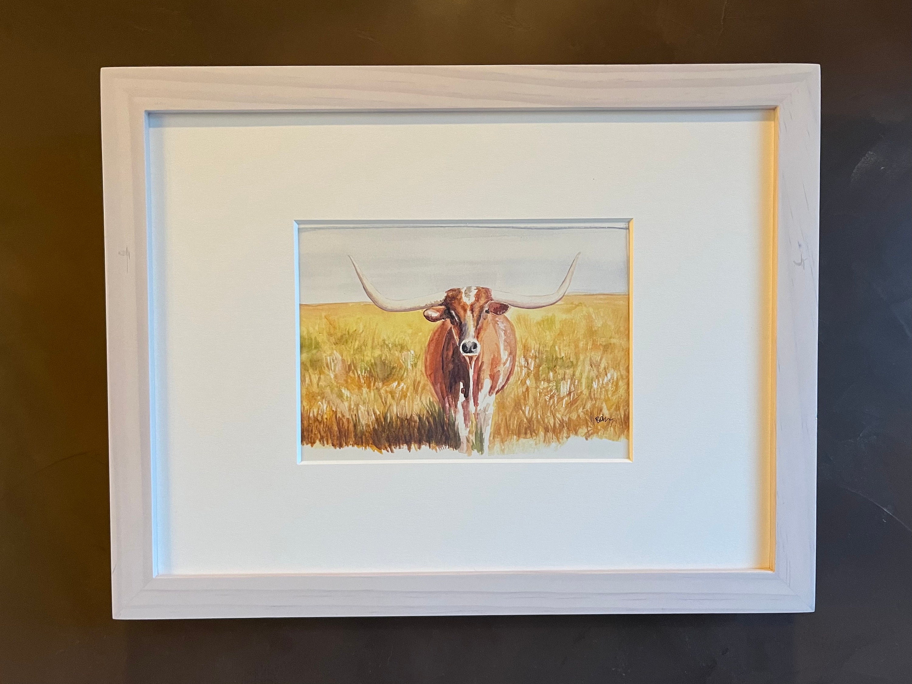 Longhorn Art, Art for Office, Fathers Day Gift, Western Print, Office ...
