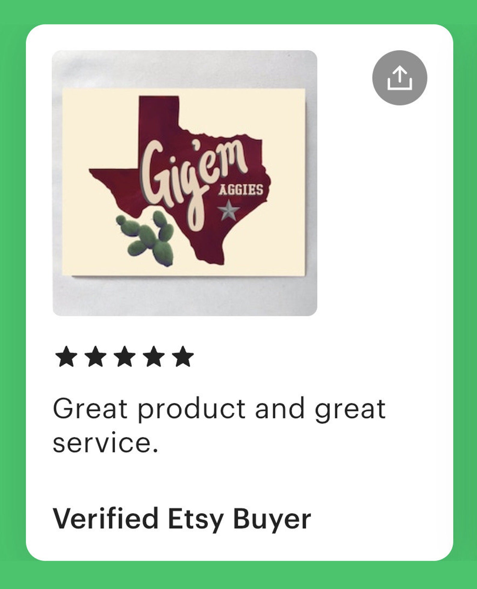 Gig' Em Card, A&M Aggie Greeting Card, Texas Maroon Note Card, State of ...