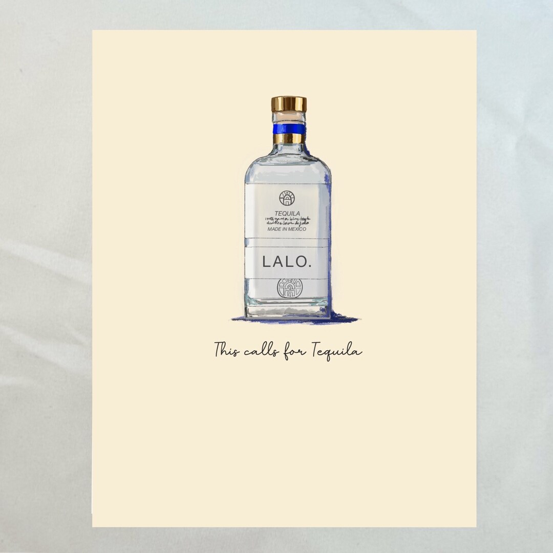 Lalo Tequila Notecard, Tequila Greeting Card, Tequila Notecard, Tequila ...