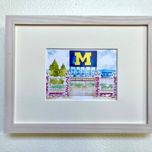 Michigan Print, University of Michigan Wolverines Football Print, Big ...