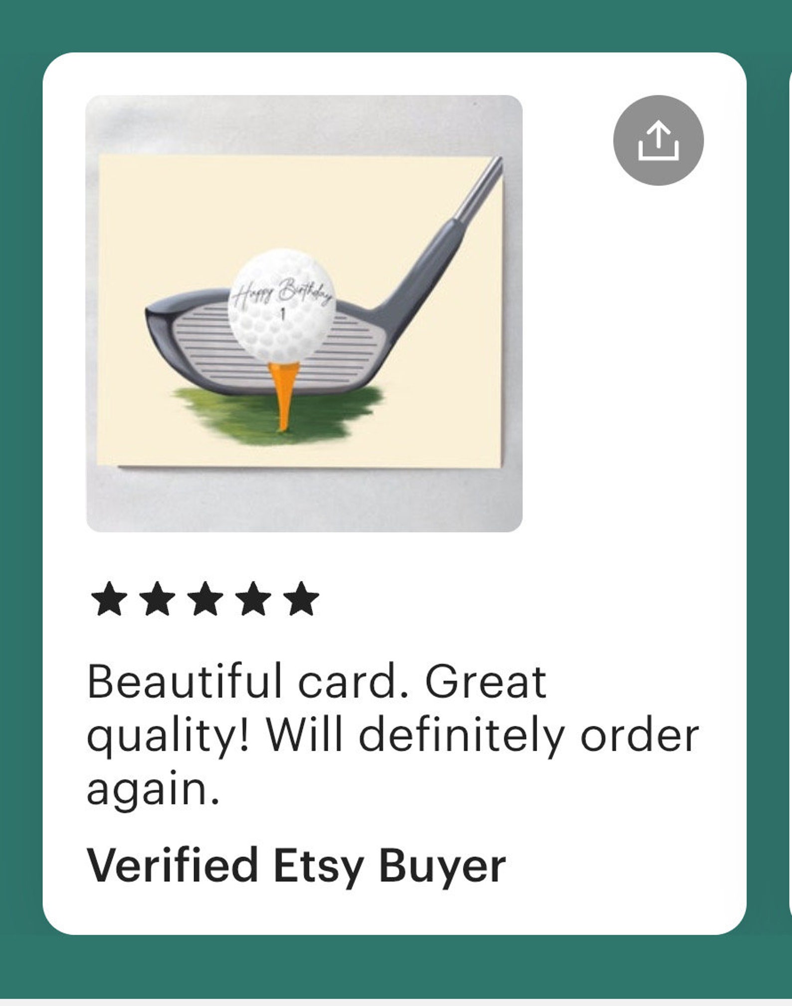 Golf Birthday Card, Tee Shot Art, Card for Golfer - Etsy