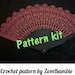 Crown of Petals Crochet Hand Fan Kit - Crochet Kit - Hand Fan - Crochet ...