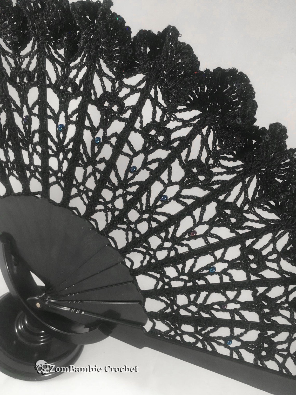 Skull Hand Fan Crochet Pattern PDF Pattern Gothic - Etsy