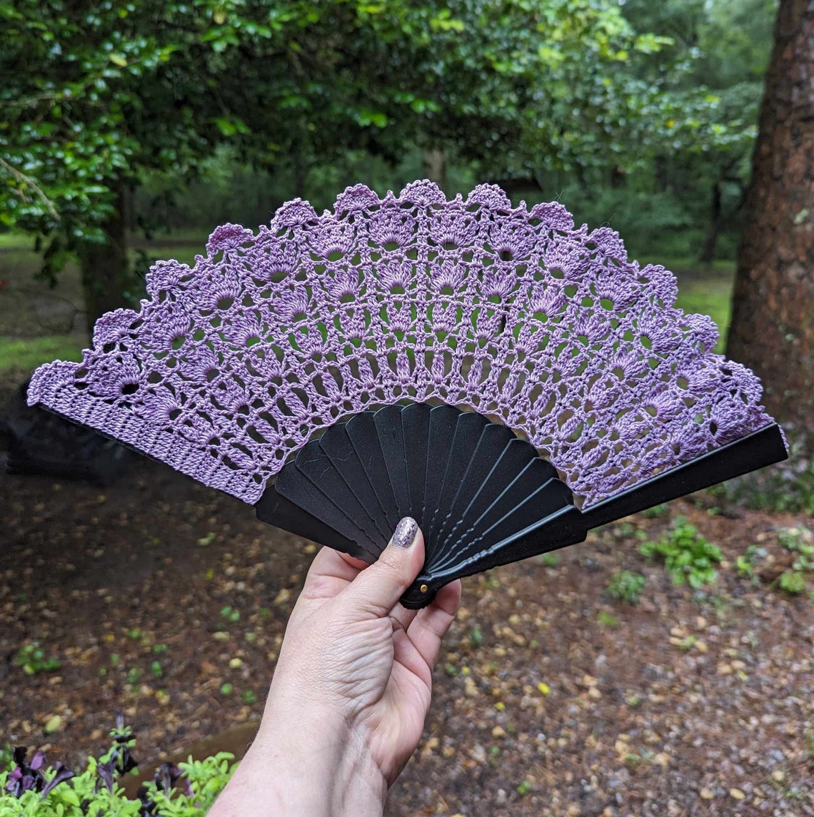 Crown of Petals Crochet Hand Fan Kit - Crochet Kit - Hand Fan - Crochet ...