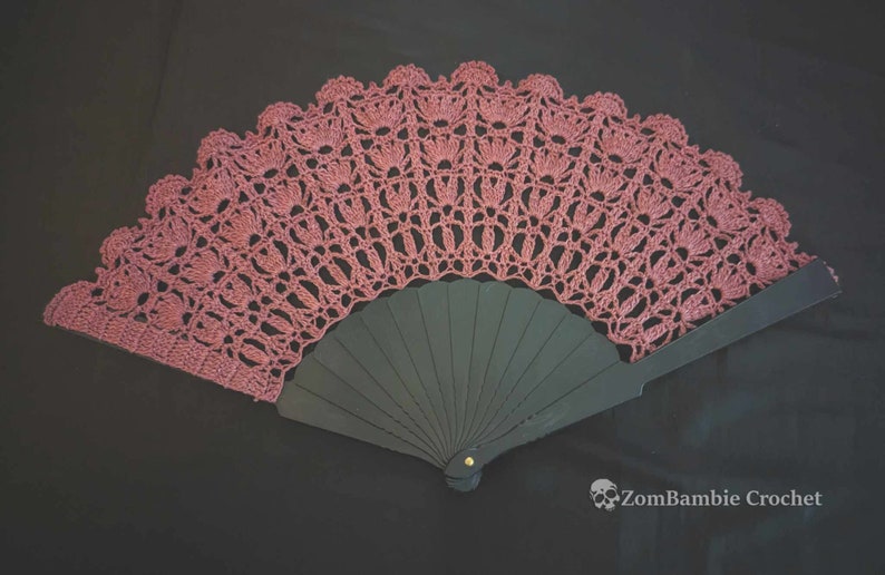 Crown of Petals Crochet Hand Fan Pattern Hand Fan Crochet - Etsy