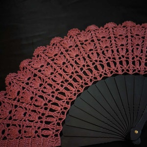 Crown of Petals Crochet Hand Fan Pattern - Hand Fan Crochet Pattern ...